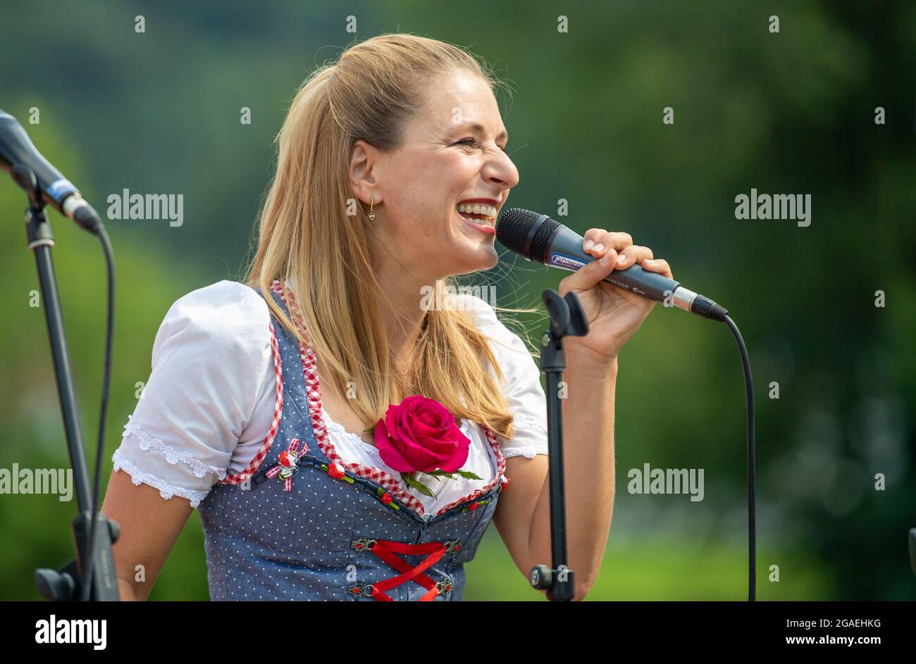 Aschau I.Chiemgau, Germany. 30th July, 2021. Singer and TV presenter ...