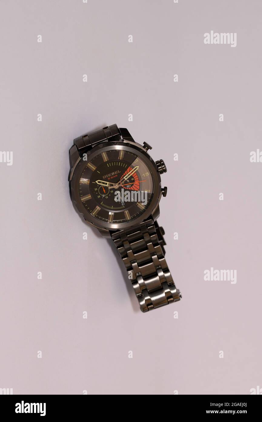 Diesel luxury mans wrist watch Stock Photo - Alamy