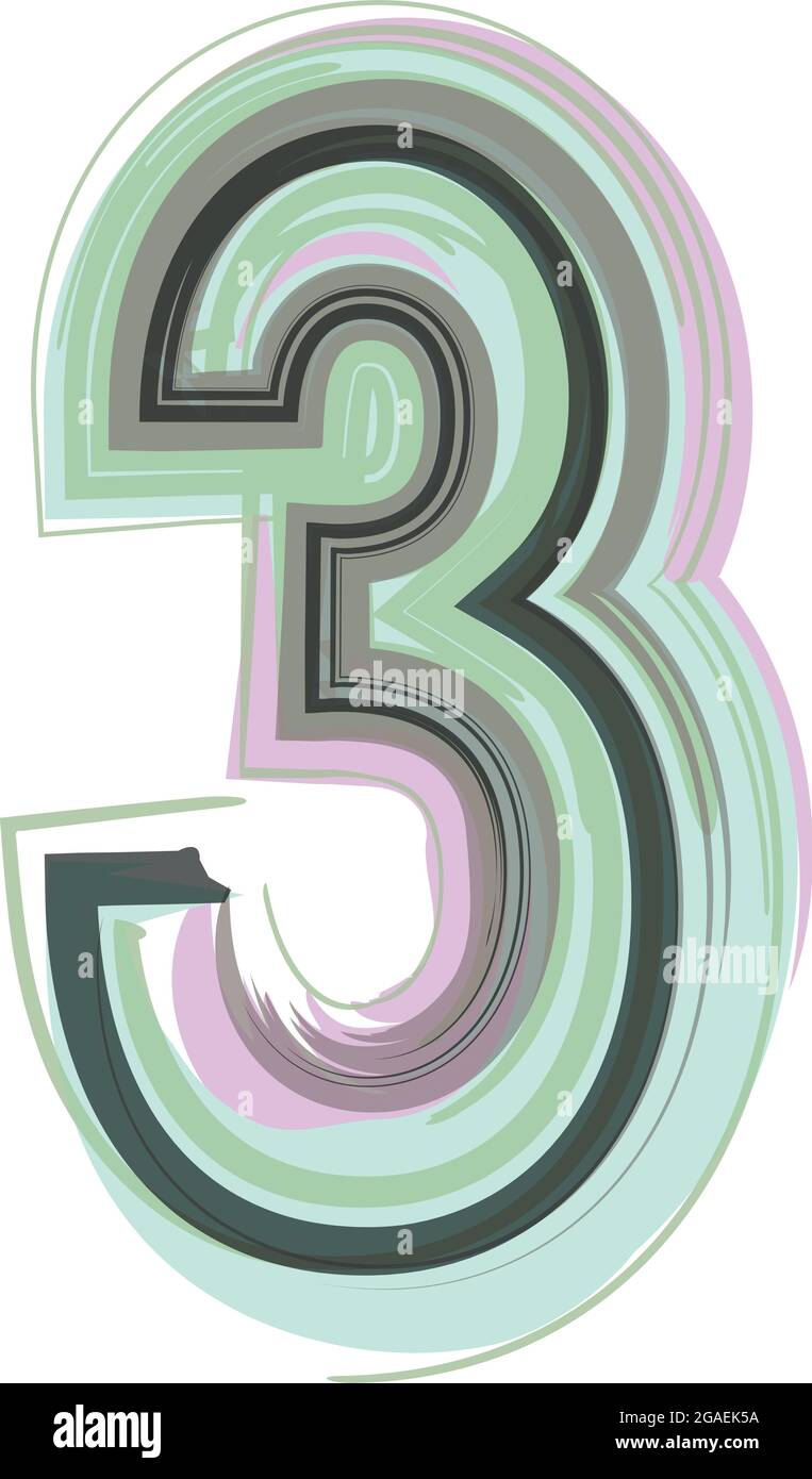 Number 3 logo Stock Vector Images - Alamy