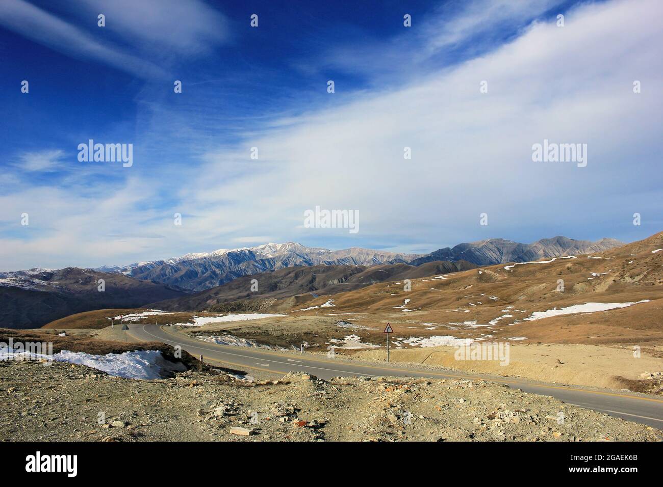 The road leading to the village of Damirchi. Ismayilli region ...
