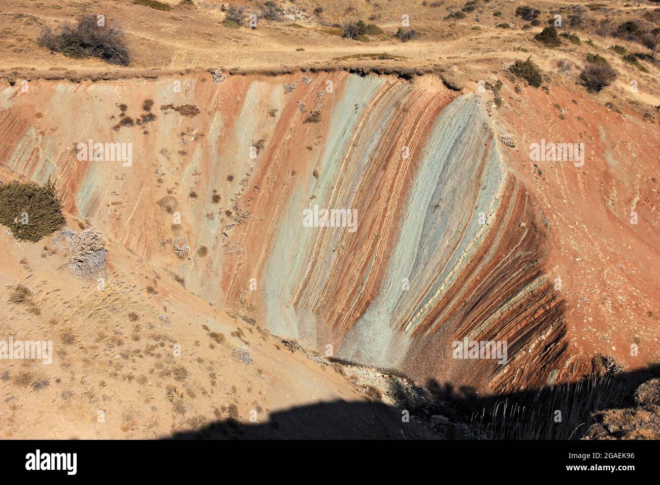 Beautiful red mountains of Azerbaijan. Ismayilli region Stock Photo - Alamy