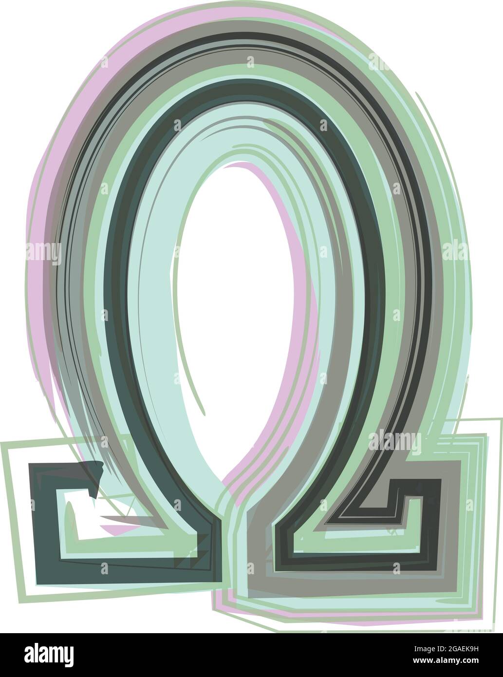 Omega icon vector vectors hi-res stock photography and images - Alamy