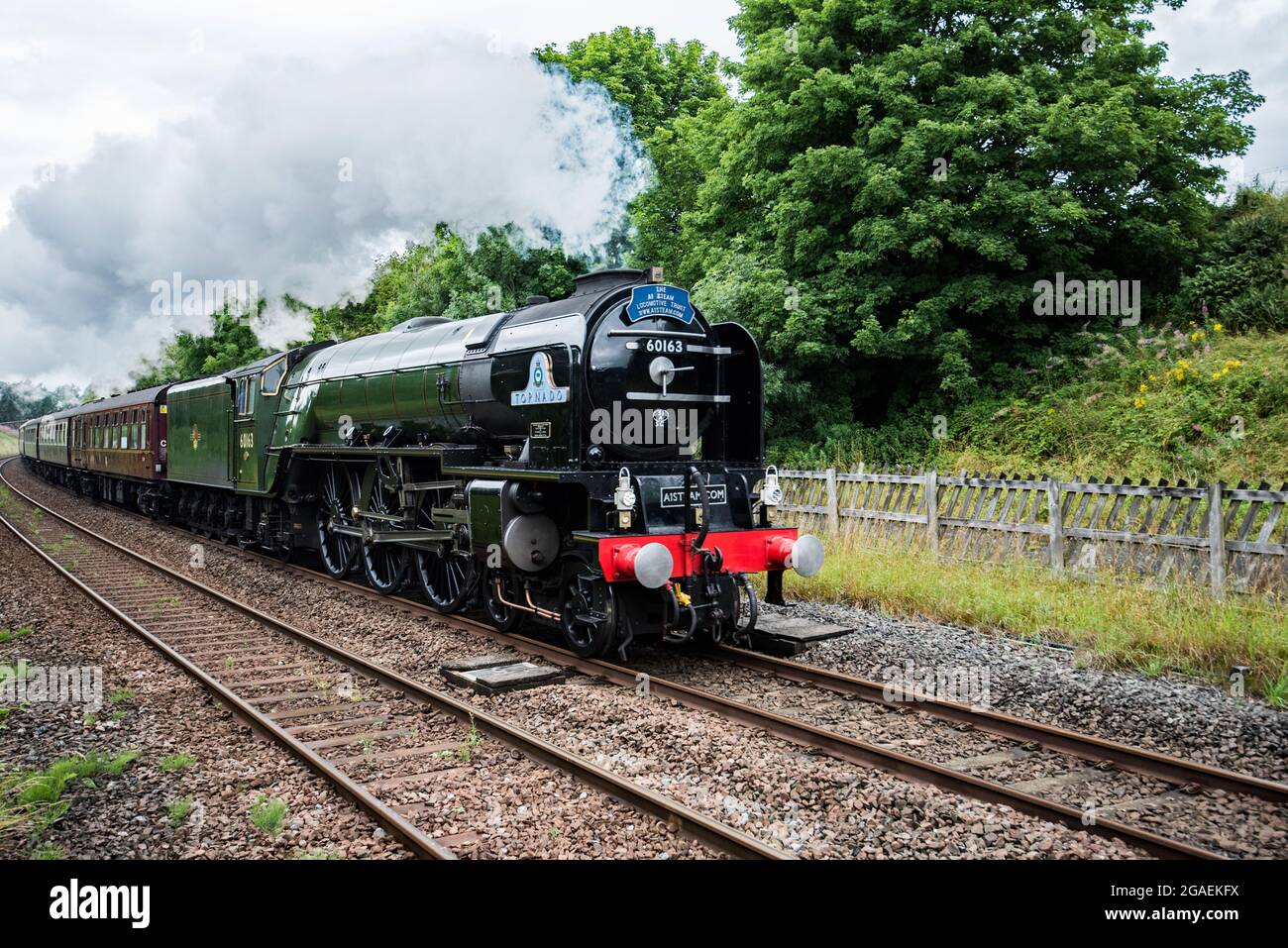 LNER Peppercorn class A1 60163 Tornado passing through Long July 2021 ...