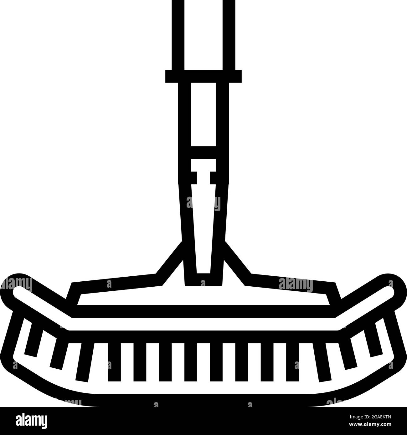 vacuum pool brush line icon vector illustration Stock Vector Image ...
