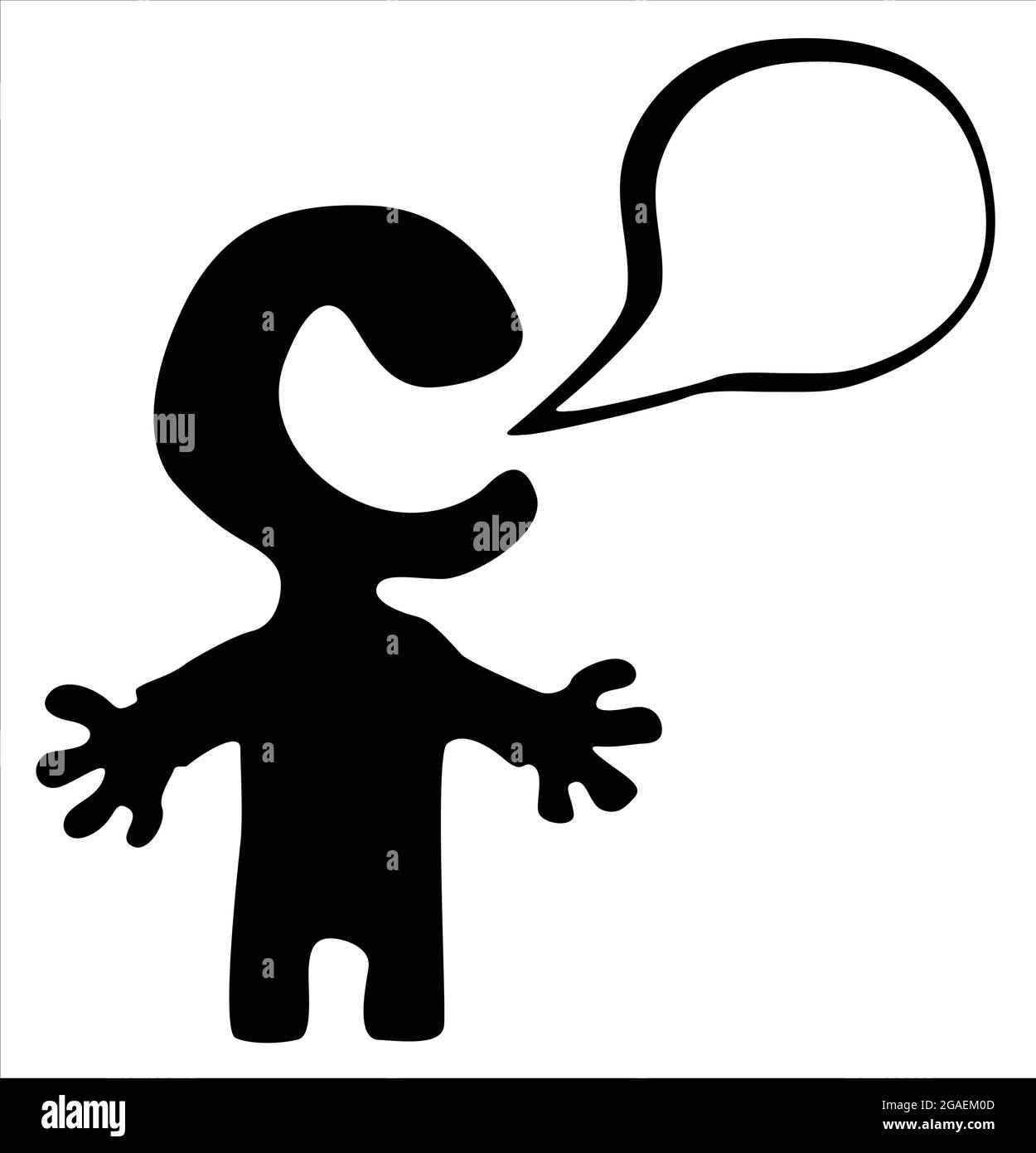 Talker simple symbol black, vector illustration, horizontal, isolated ...