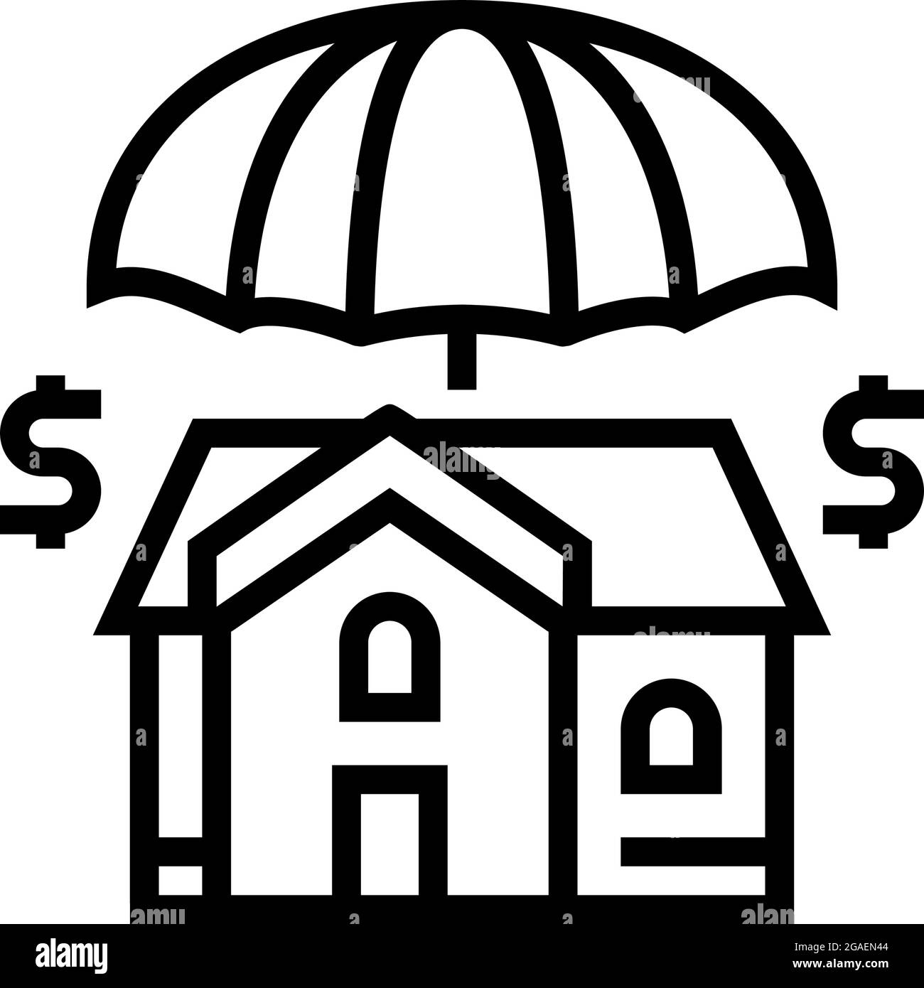 home insurance line icon vector illustration Stock Vector Image & Art ...