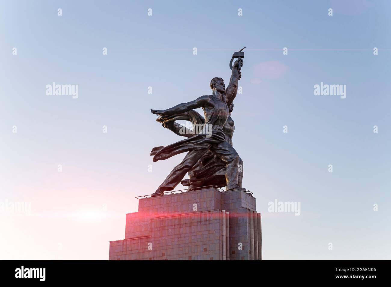 Famous soviet monument Rabochiy i Kolkhoznitsa ( Worker and Kolkhoz ...