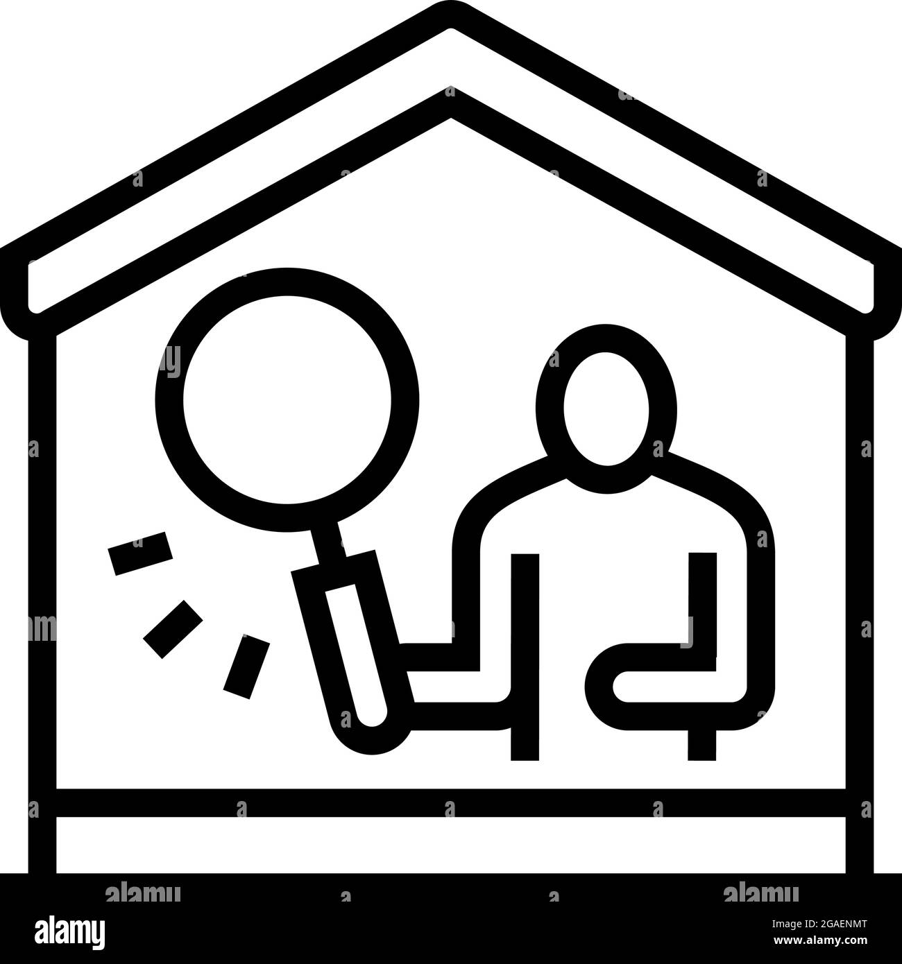 property inspection line icon vector illustration Stock Vector Image ... property inspection line icon vector illustration Stock Vector Image ...