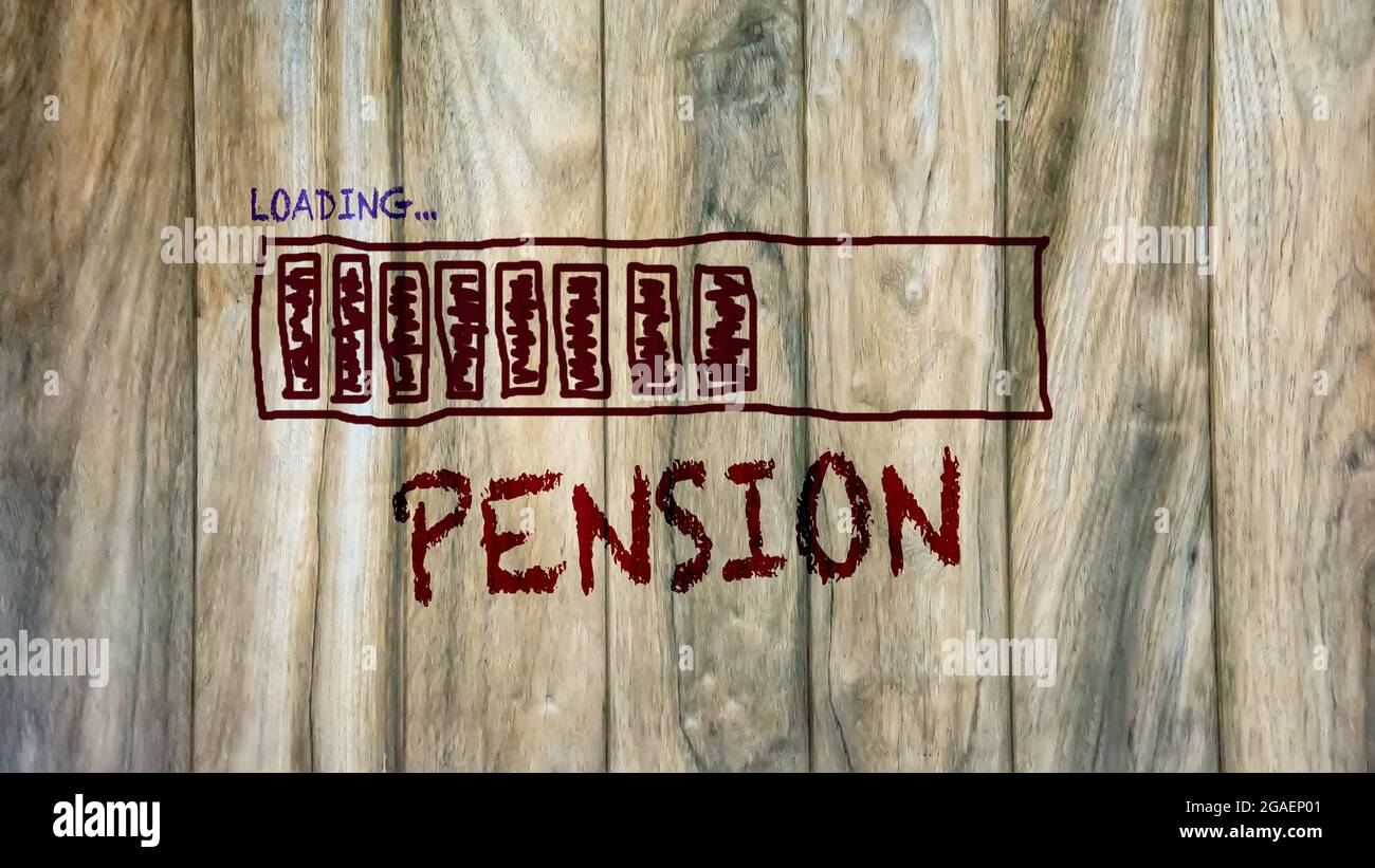 Street Sign the Direction Way to Pension Stock Photo - Alamy