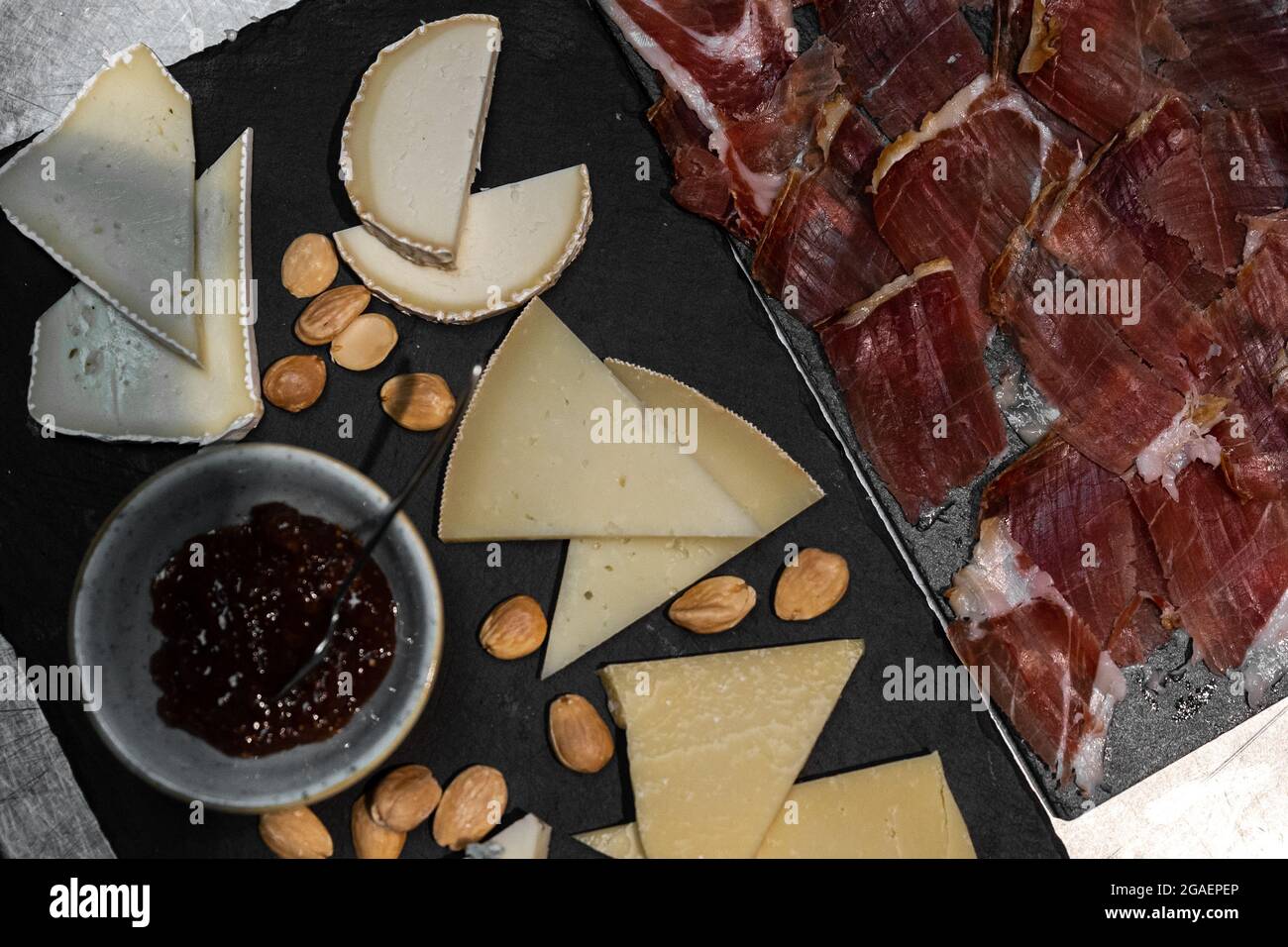 Meat and cheese platters hi-res stock photography and images - Alamy