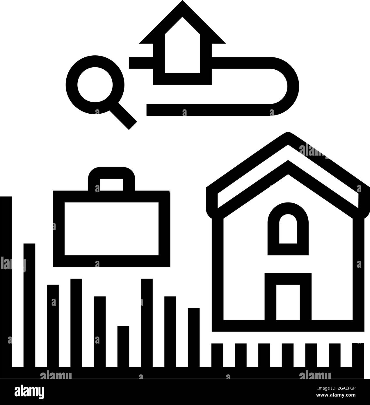 job market line icon vector illustration Stock Vector Image & Art - Alamy