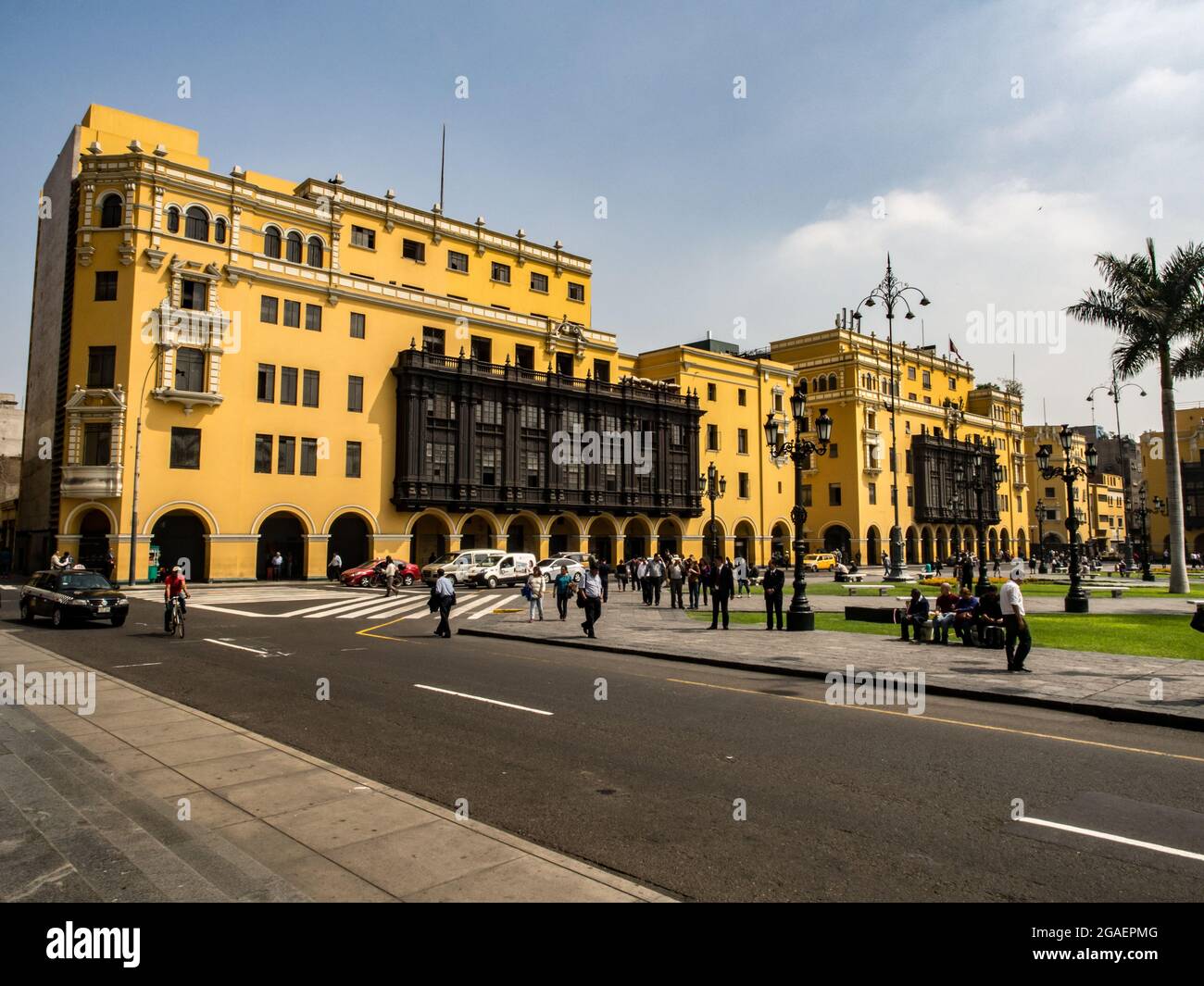 Lima, Peru - May. , 2016: Municipal Palace of Lima in the protected ...