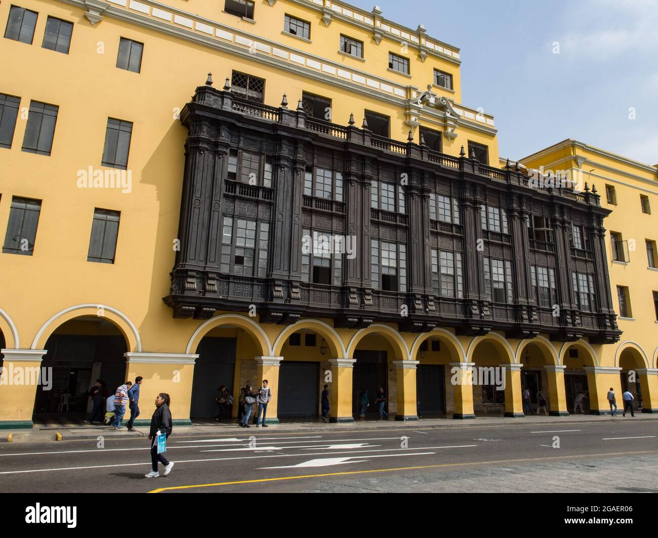 Lima, Peru - May. , 2016: Municipal Palace of Lima in the protected ...