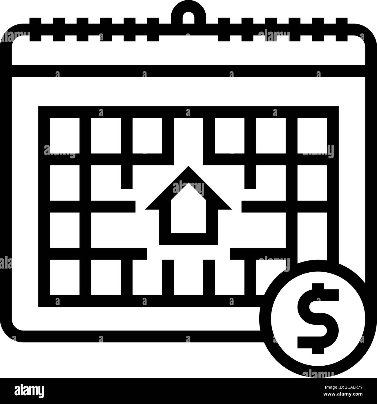 monthly fee line icon vector illustration Stock Vector Image & Art - Alamy