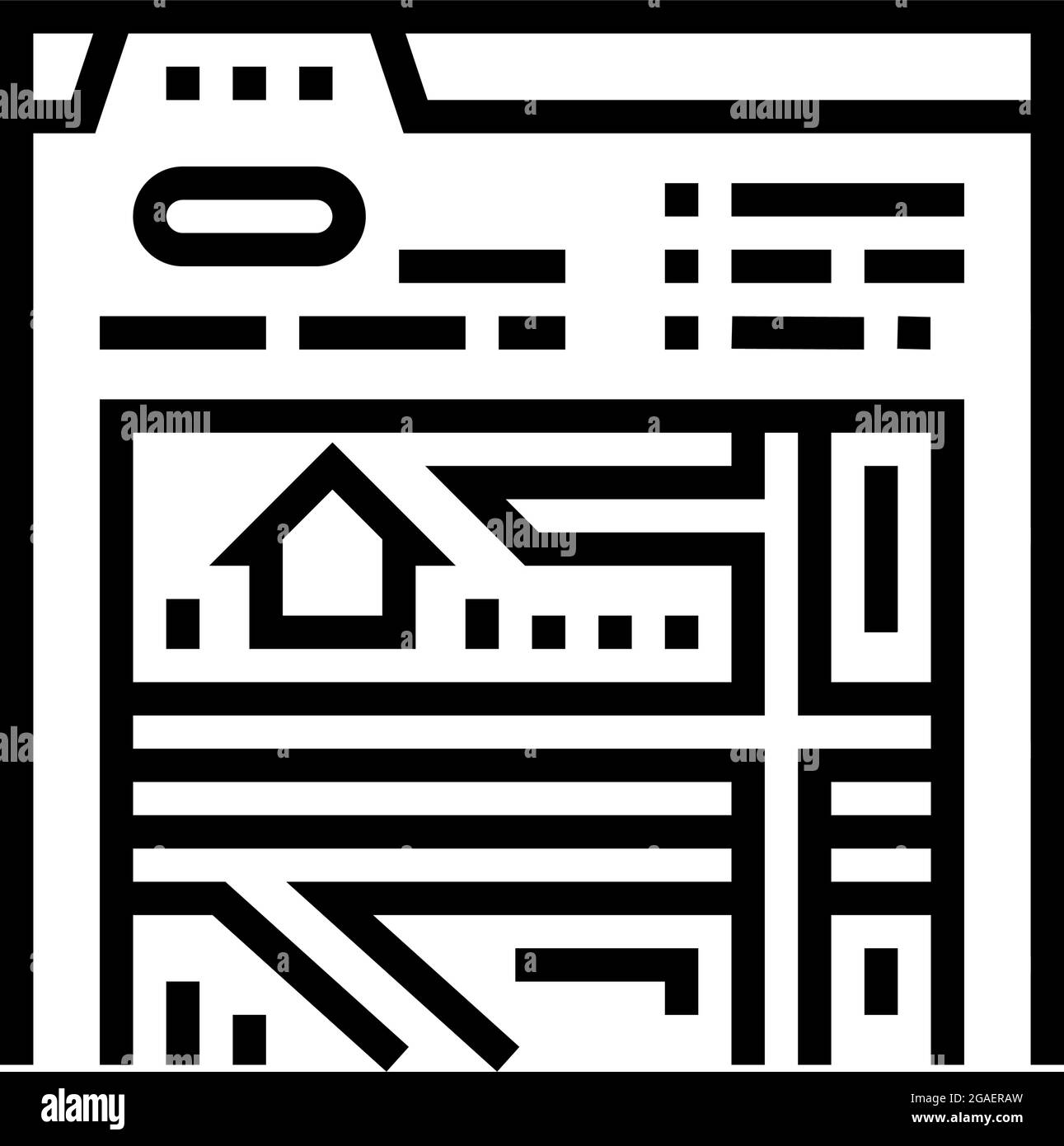 location of area line icon vector illustration Stock Vector Image & Art ...