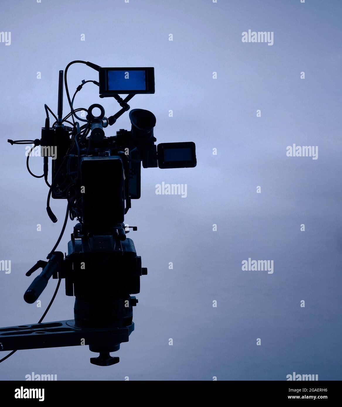 Video production behind the scenes. Making of TV commercial movie that ...
