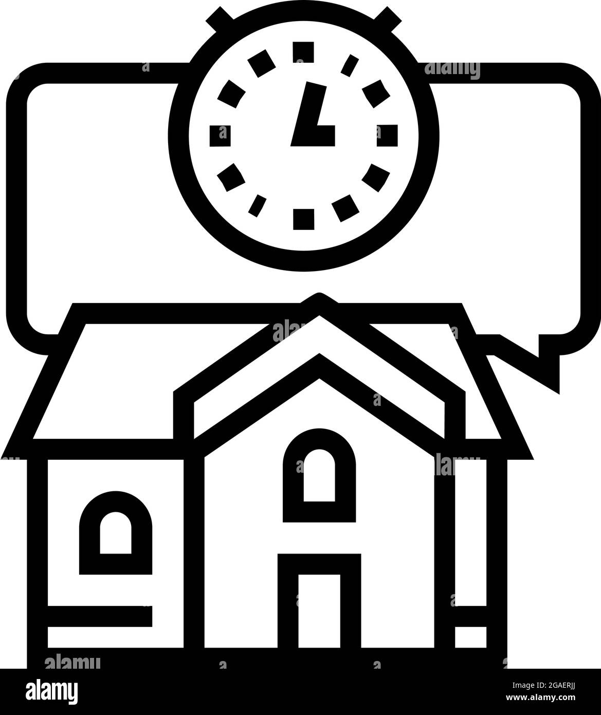short term rent line icon vector illustration Stock Vector Image & Art ...