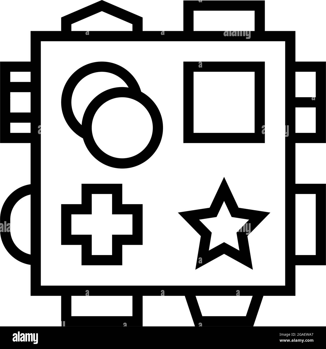 early learning toys line icon vector illustration Stock Vector Image ...
