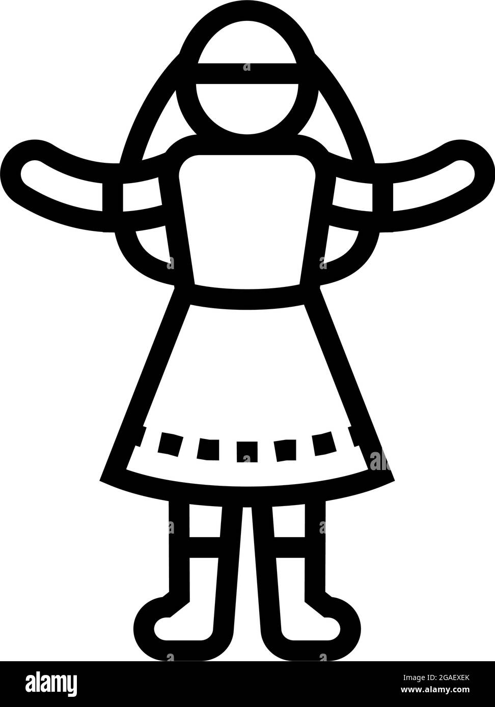 dolls toys line icon vector illustration Stock Vector Image & Art - Alamy