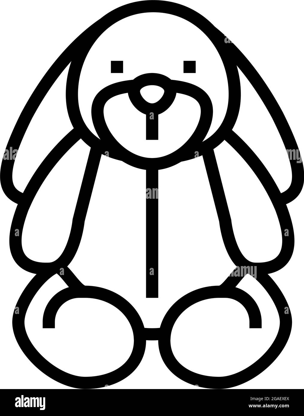 plush toys line icon vector illustration Stock Vector Image & Art - Alamy