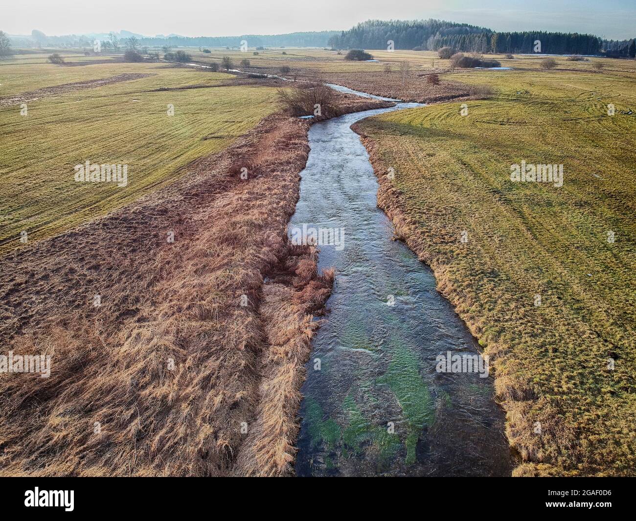 River aerial view rural hi-res stock photography and images - Alamy