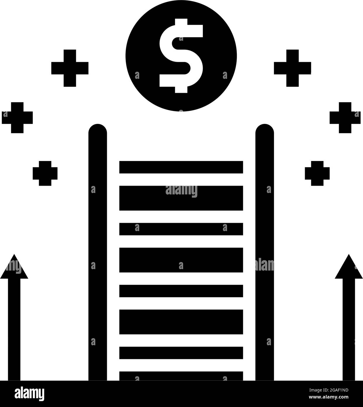 career ladder glyph icon vector illustration Stock Vector Image & Art ...