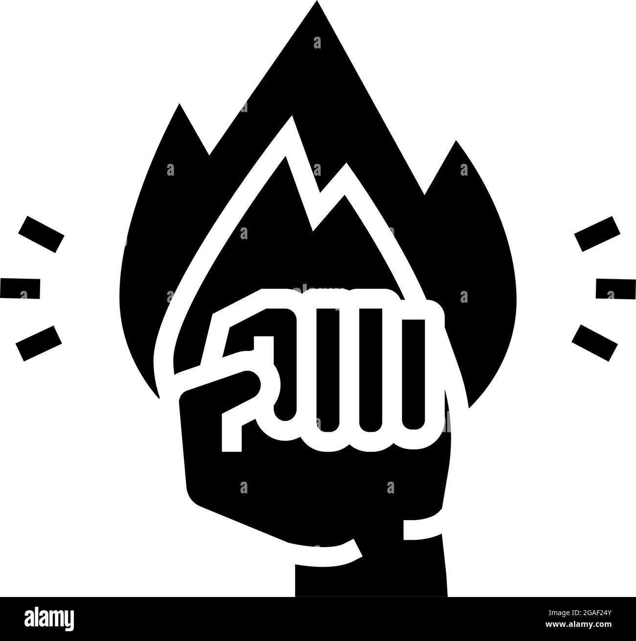 strong power businessman glyph icon vector illustration Stock Vector ...