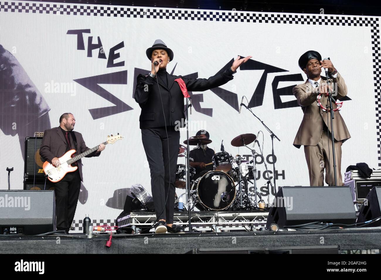 Lulworth, Dorset, July 30th 2021, Pauline Black and Arthur Gaps ...