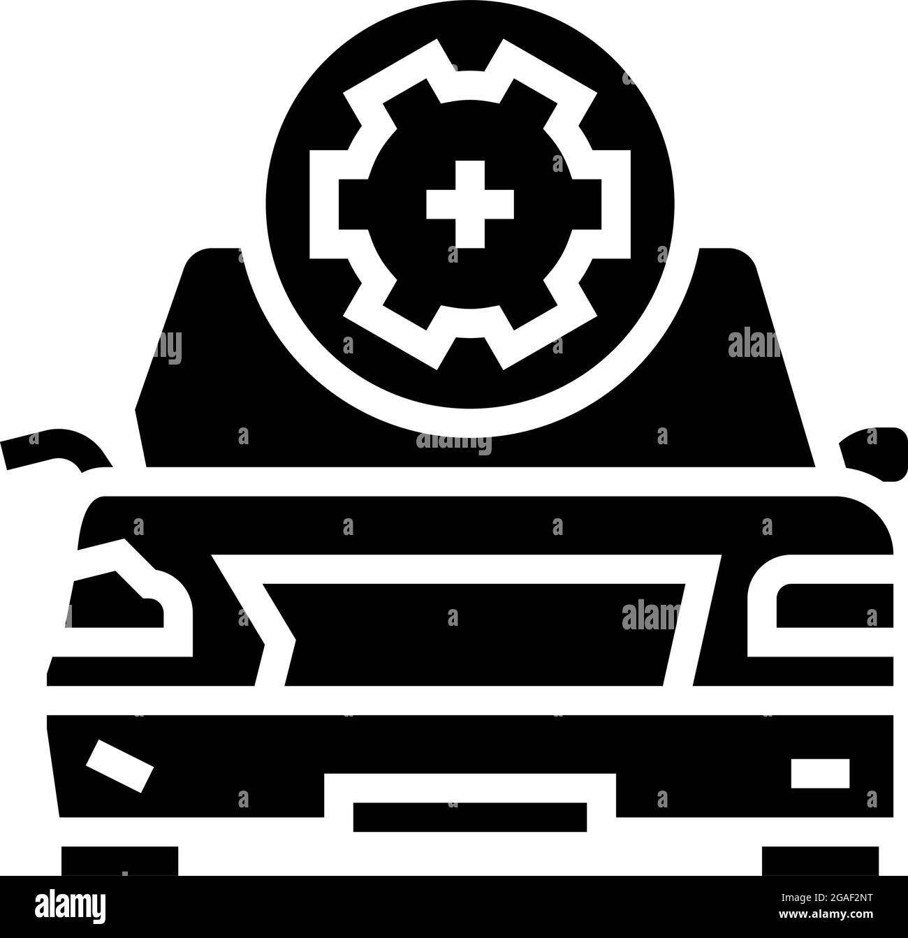 body damage repair glyph icon vector illustration Stock Vector Image ...