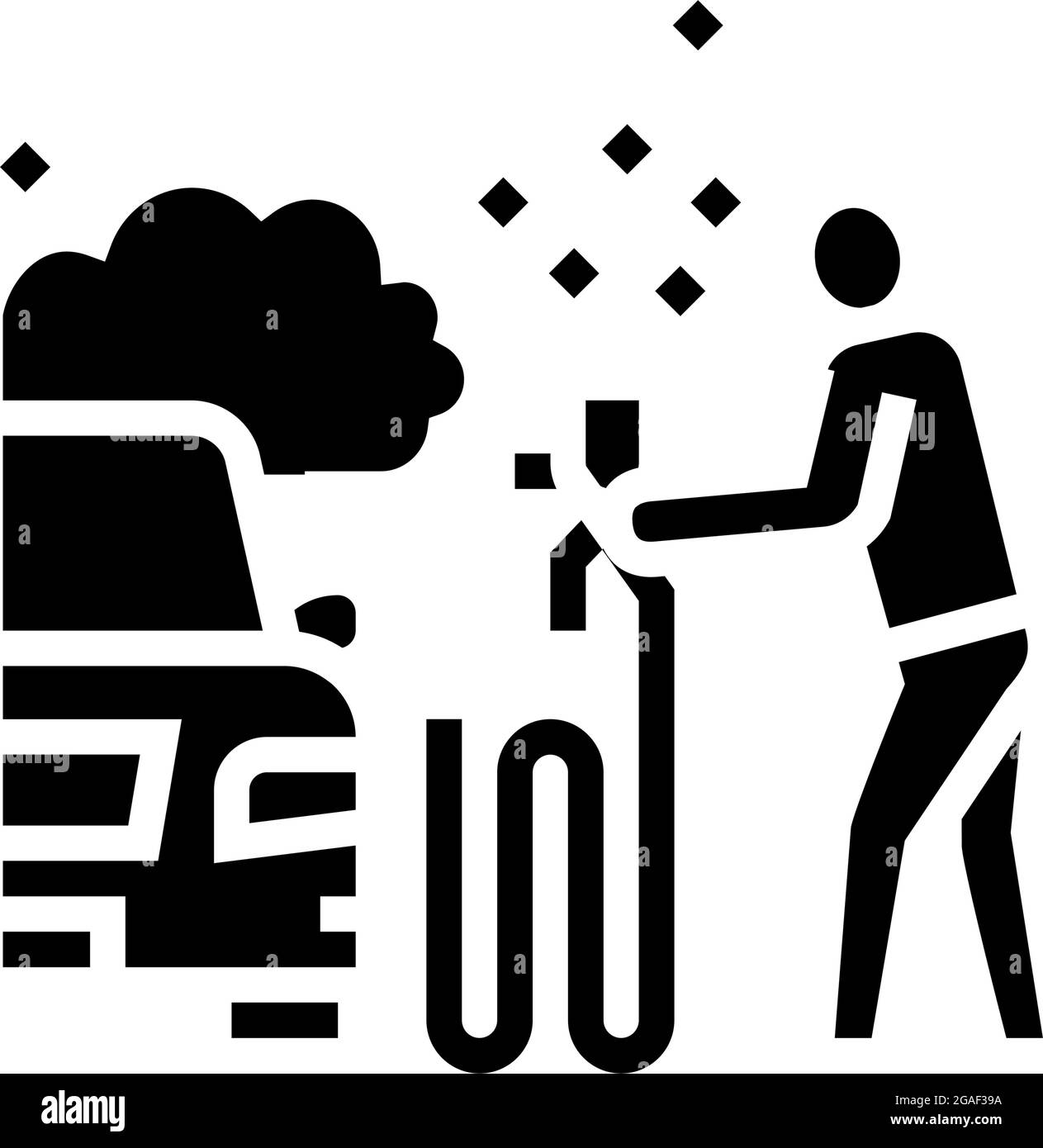 car painting glyph icon vector illustration Stock Vector Image & Art ...