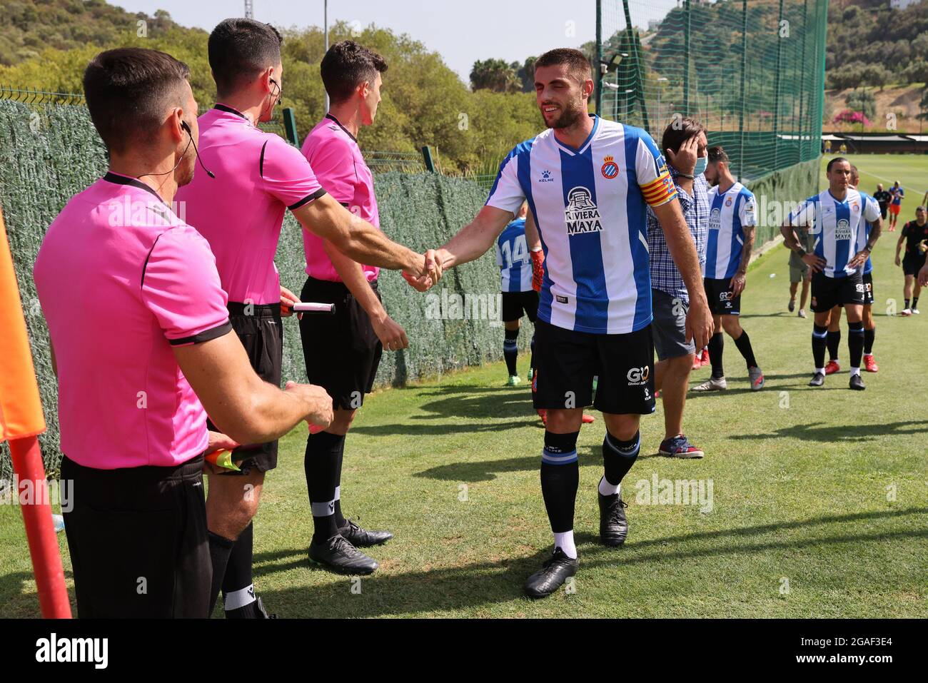 David Lopez of RCD Espanyol during the pre-season friendly match ...