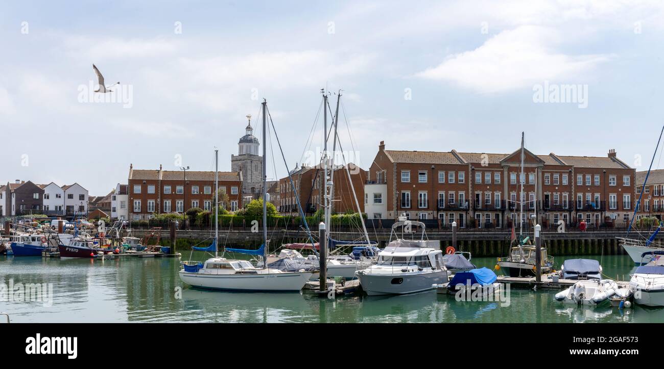 View of Camber Quay, Old Portsmouth, Portsmouth, Hampshire, England, UK ...