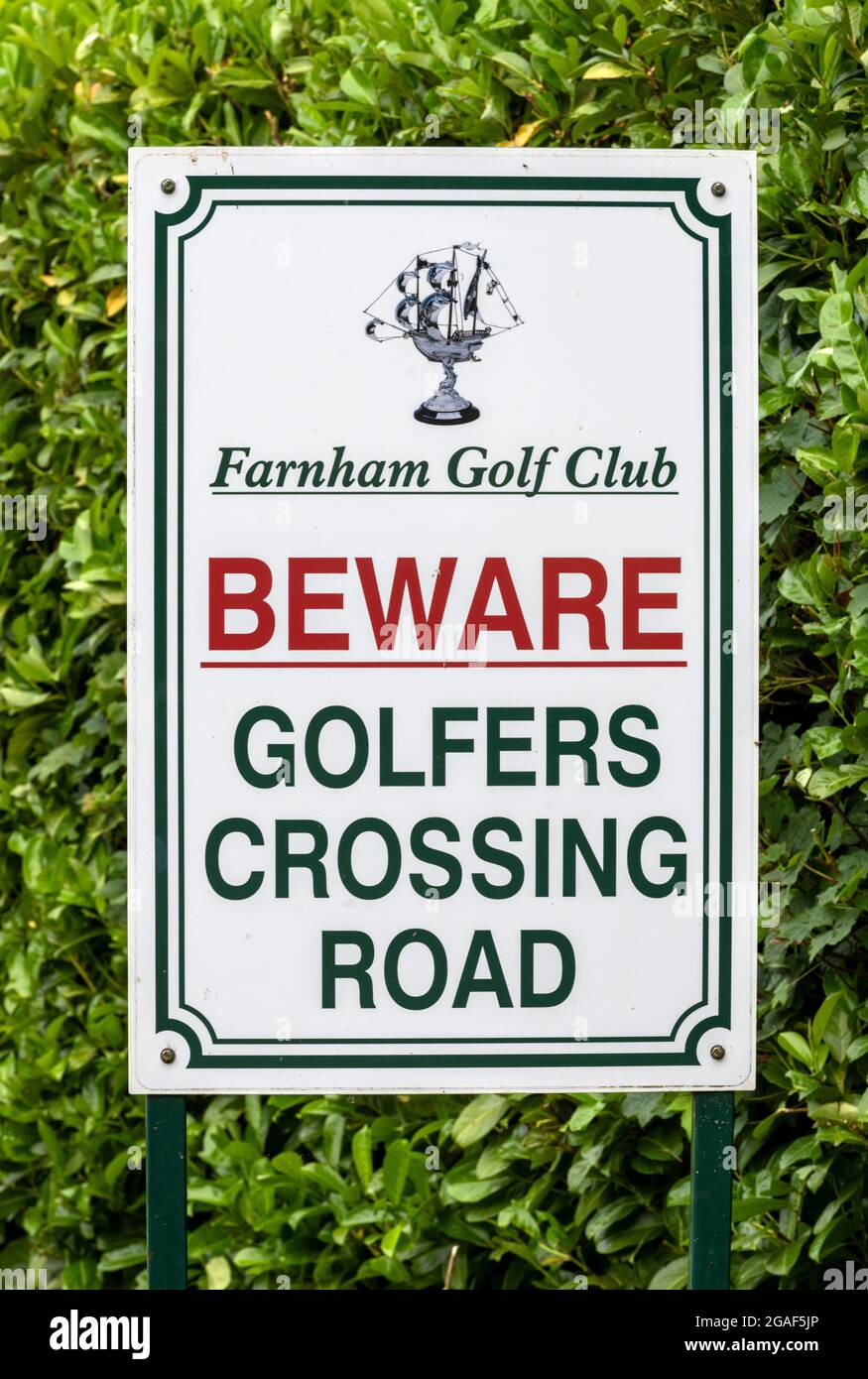 Golf course warning sign hi-res stock photography and images - Alamy