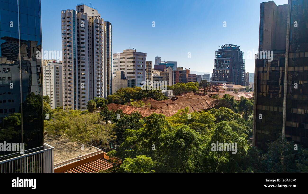 Aerial view of Av. Paulista in São Paulo, SP. Main avenue of the ...