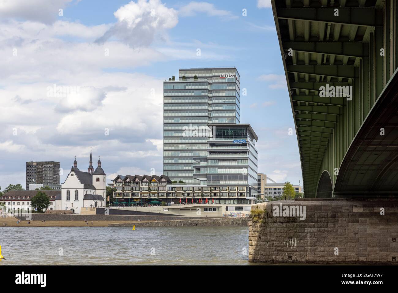 Modern architecture standing in middle of historical buildings in ...