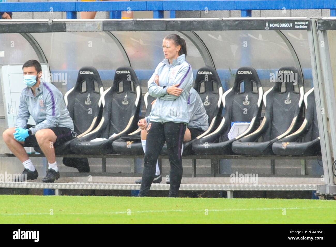 lydia bedford ( england coach)looks on during the friendly under 19 ...