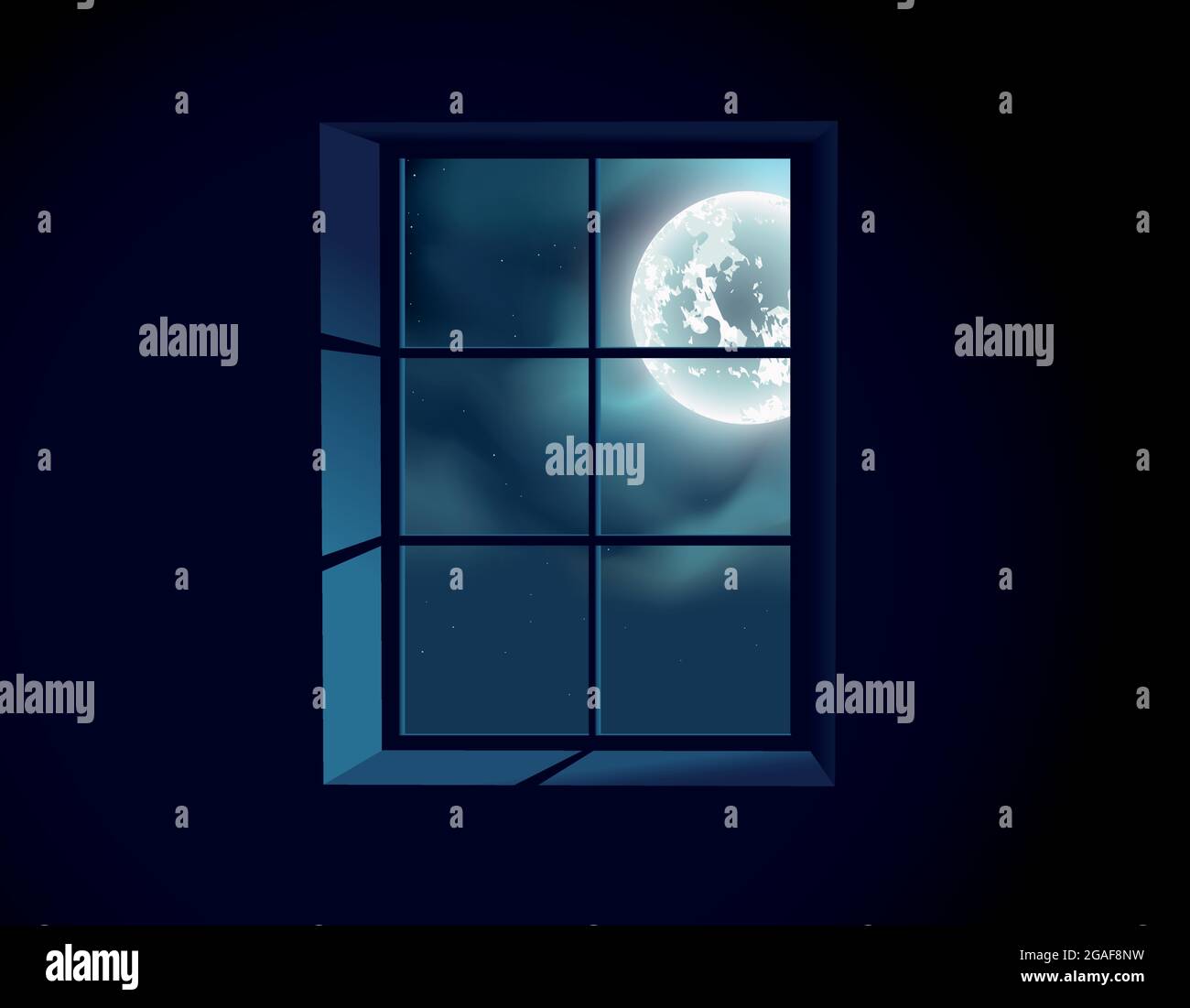 Moon window Stock Vector Images - Alamy