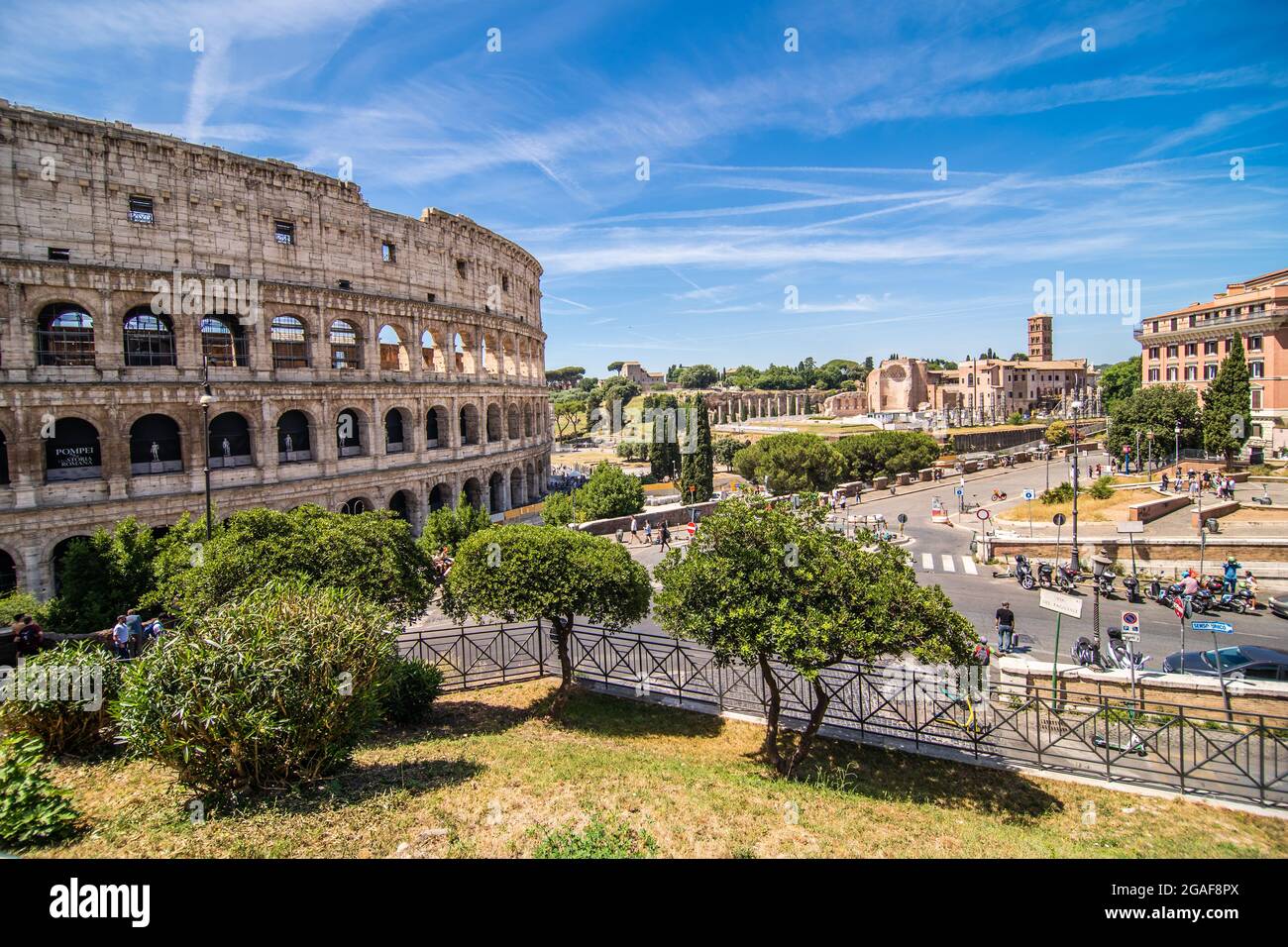 Rome, Italy - Juny, 2021: Colosseum in Rome, Italy. Ancient Roman ...