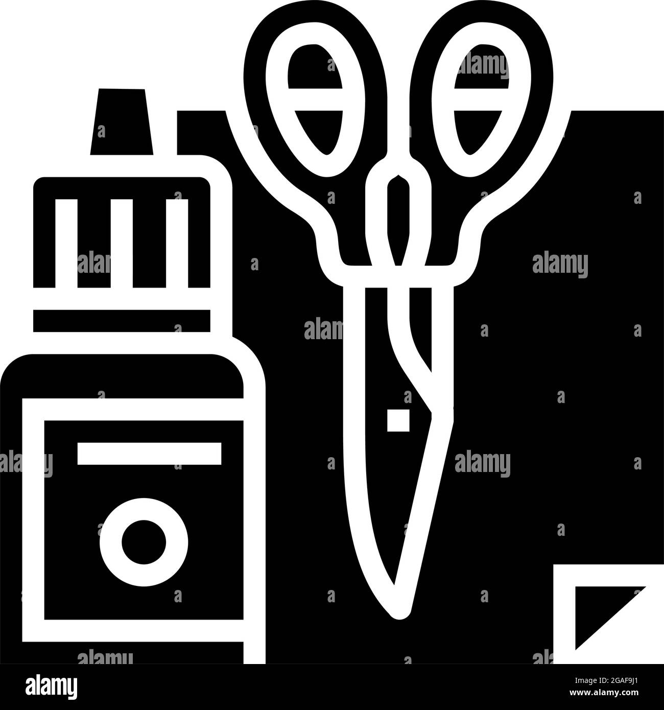 handmade tools kindergarten glyph icon vector illustration Stock Vector ...