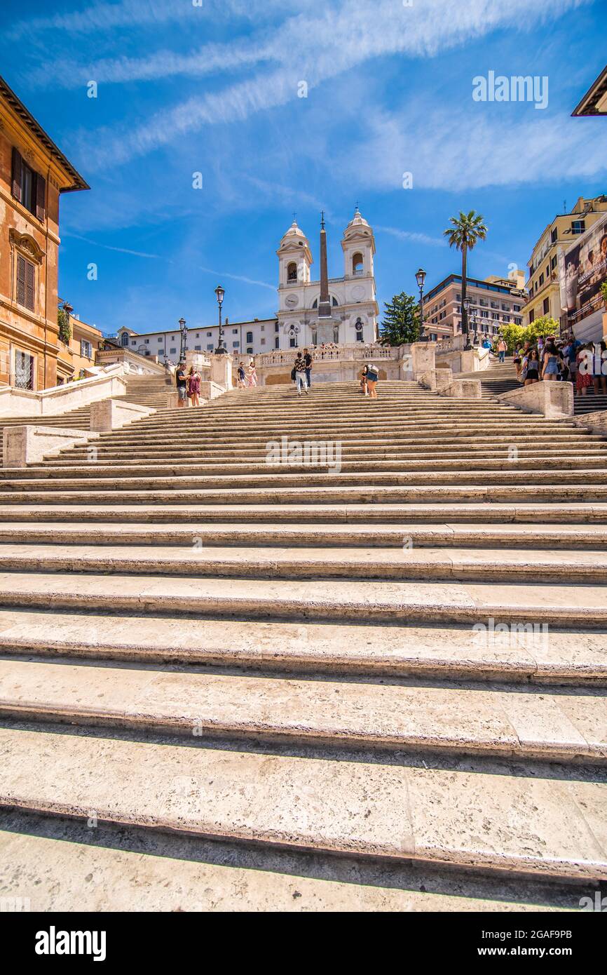 Rome, Italy - Juny, 2021: Spanish Steps a set of steps in Rome, Italy ...