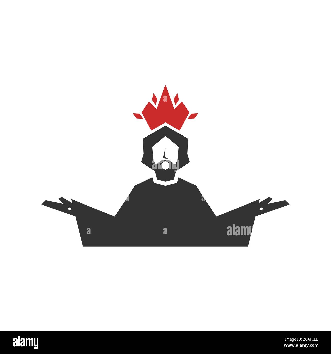 Christian illustration. Church logo. Jesus Christ with a crown in the ...