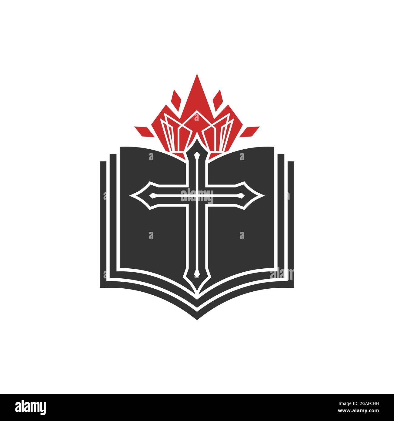 Christian illustration. Church logo. The cross of the Lord Jesus Christ ...