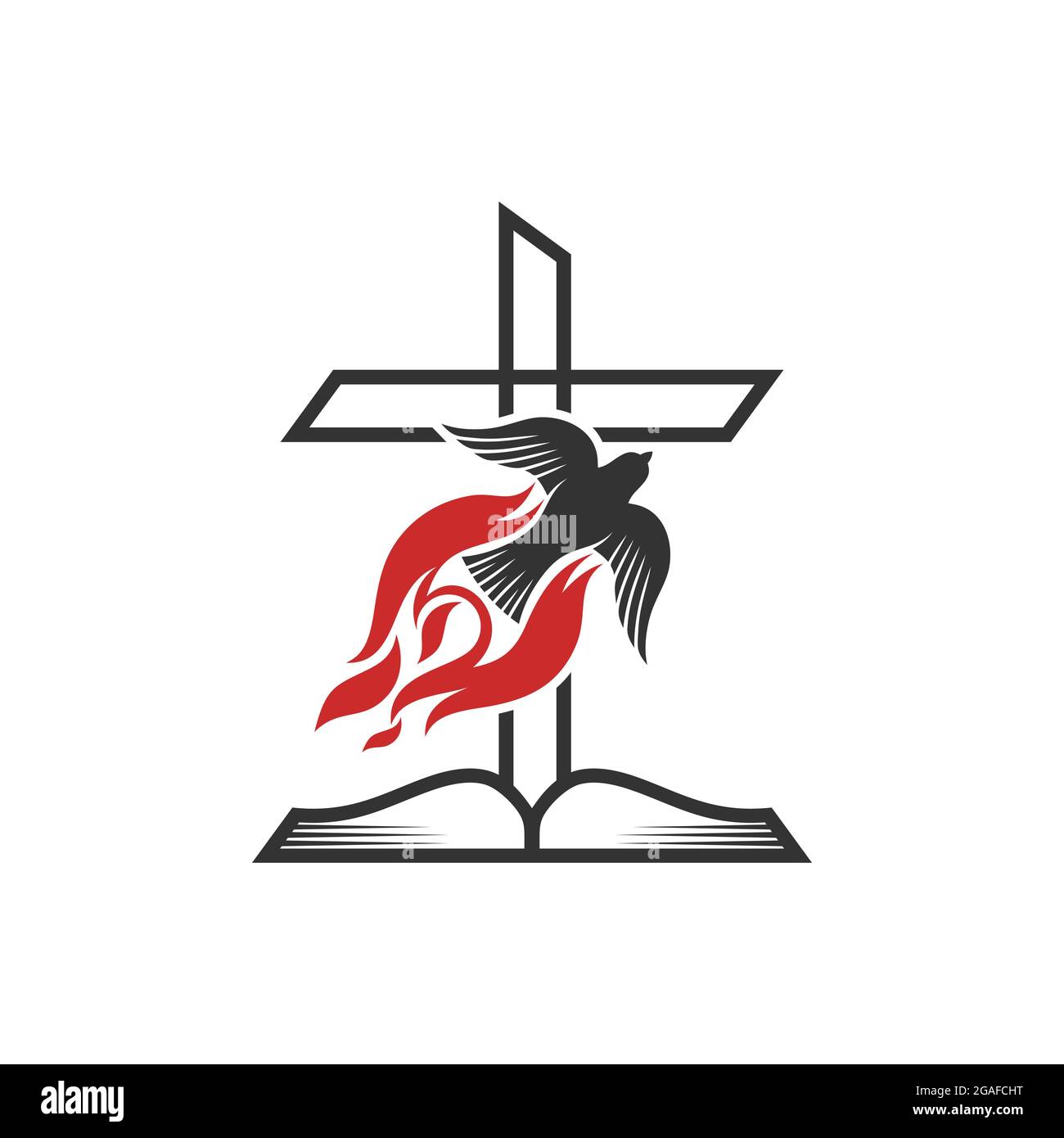 Christian illustration. Church logo. The cross of the Lord Jesus Christ ...