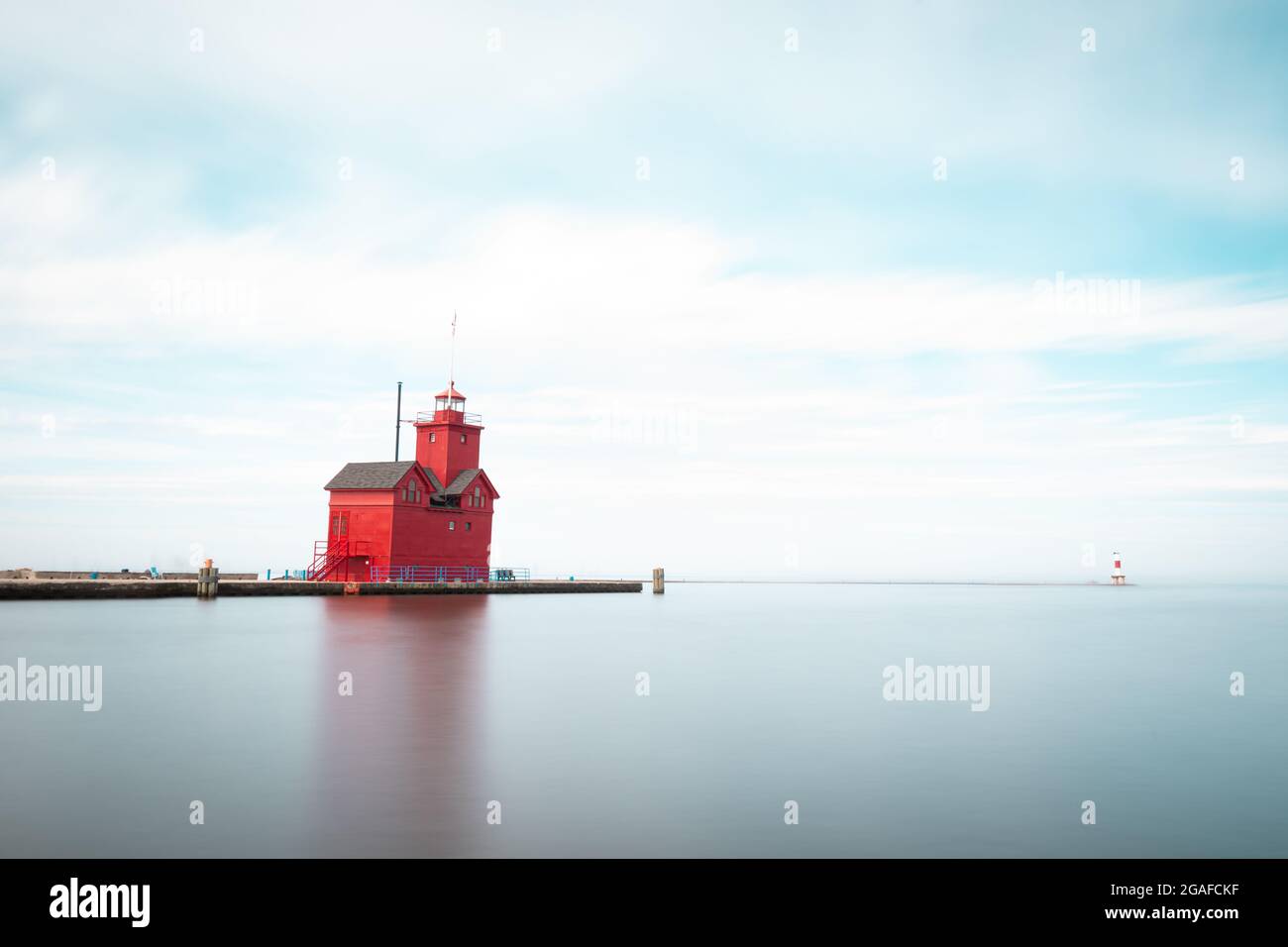 Big Red Lighthouse in Holland, MI Stock Photo - Alamy