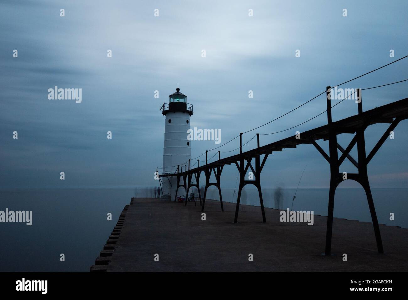 North Pierhead Lighthouse in Manistee, MI Stock Photo - Alamy