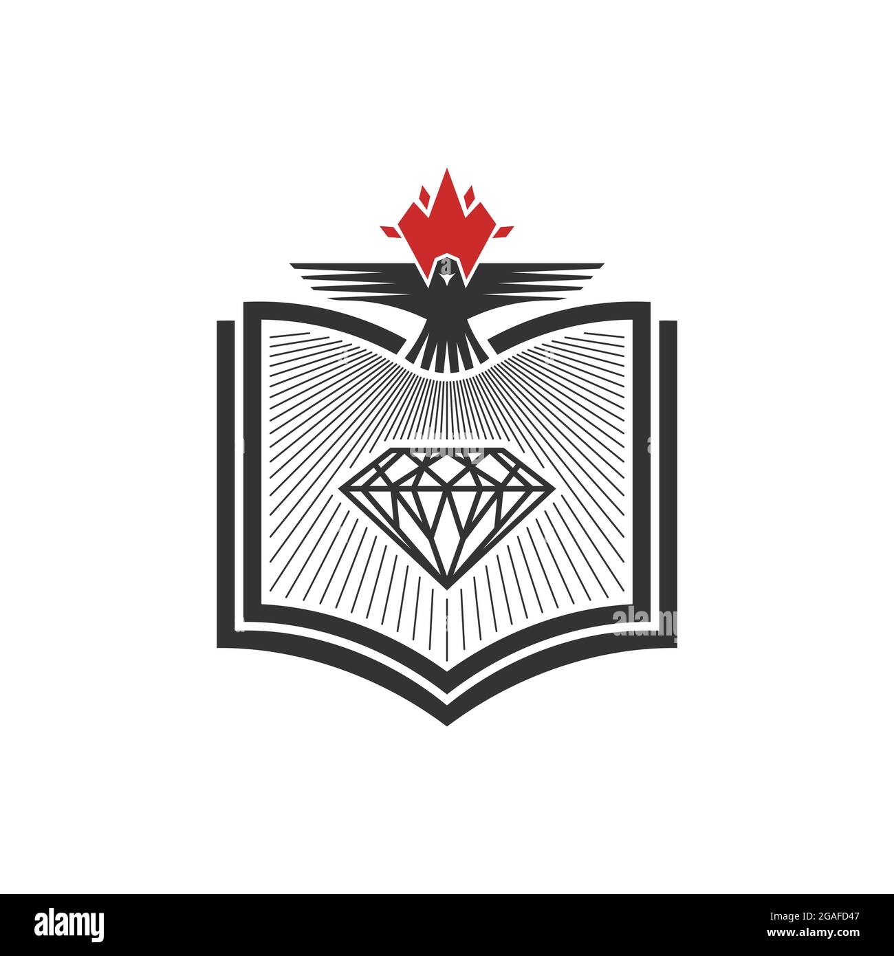 Christian illustration. Church logo. The diamond of God's Word and the ...