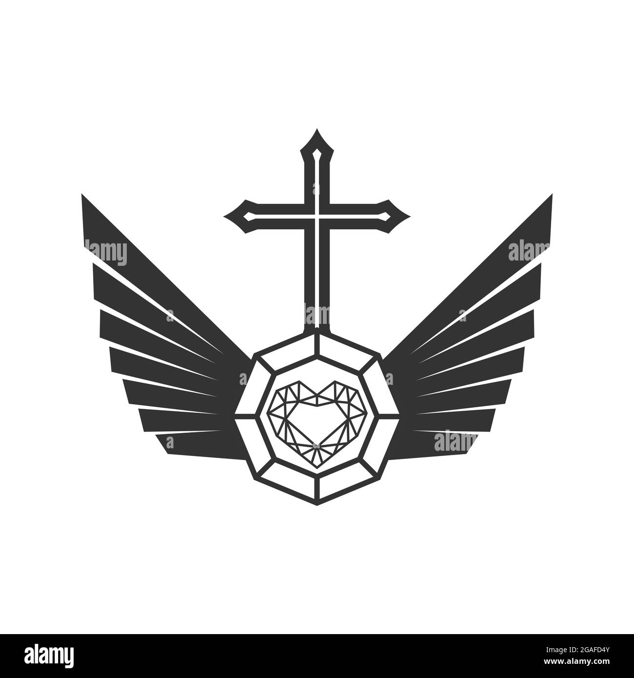 Christian illustration. Church logo. The Cross of Jesus Christ is a ...