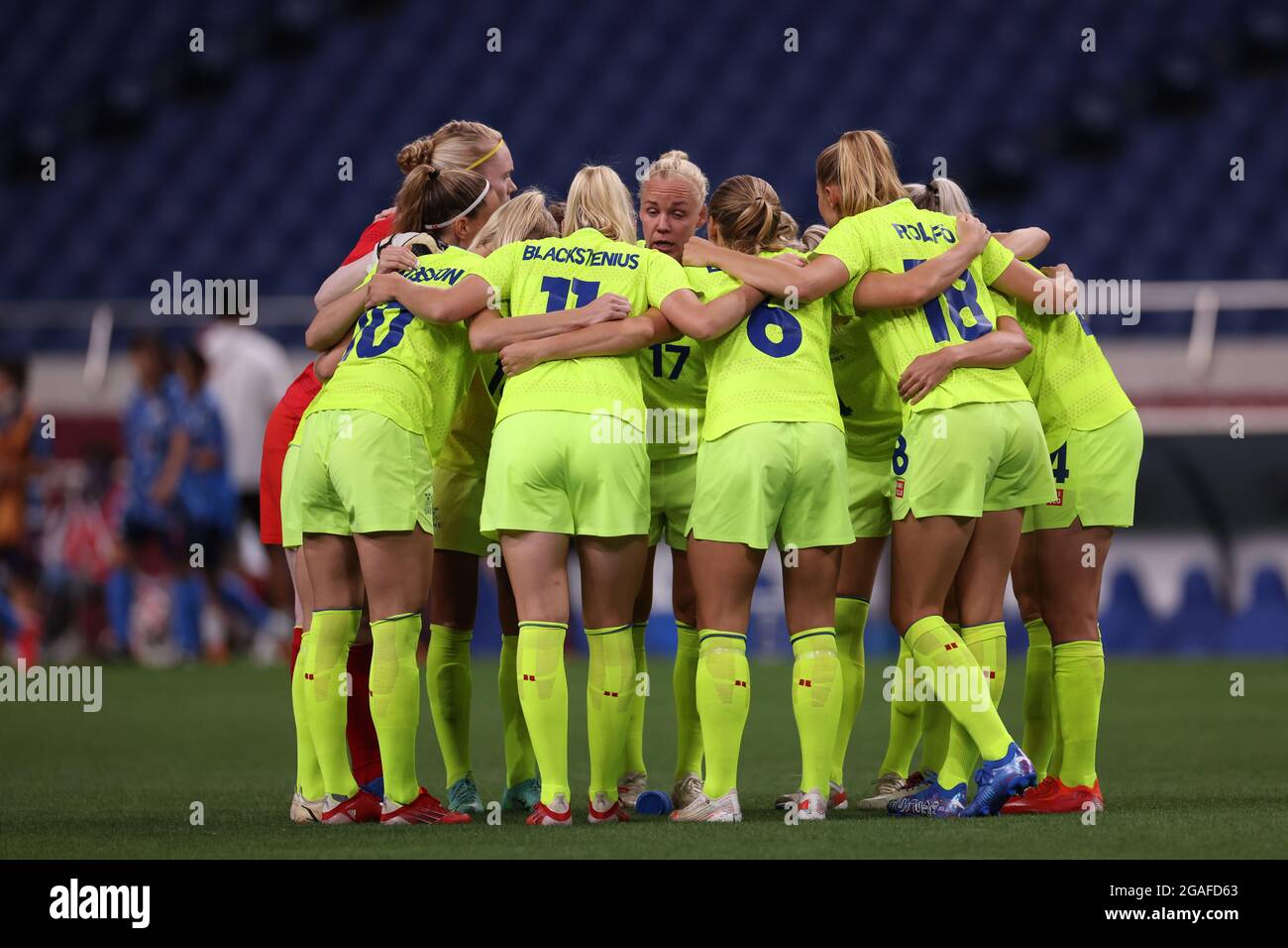 Saitama, Japan. 30th July, 2021. Sweden team group (SWE) Football ...