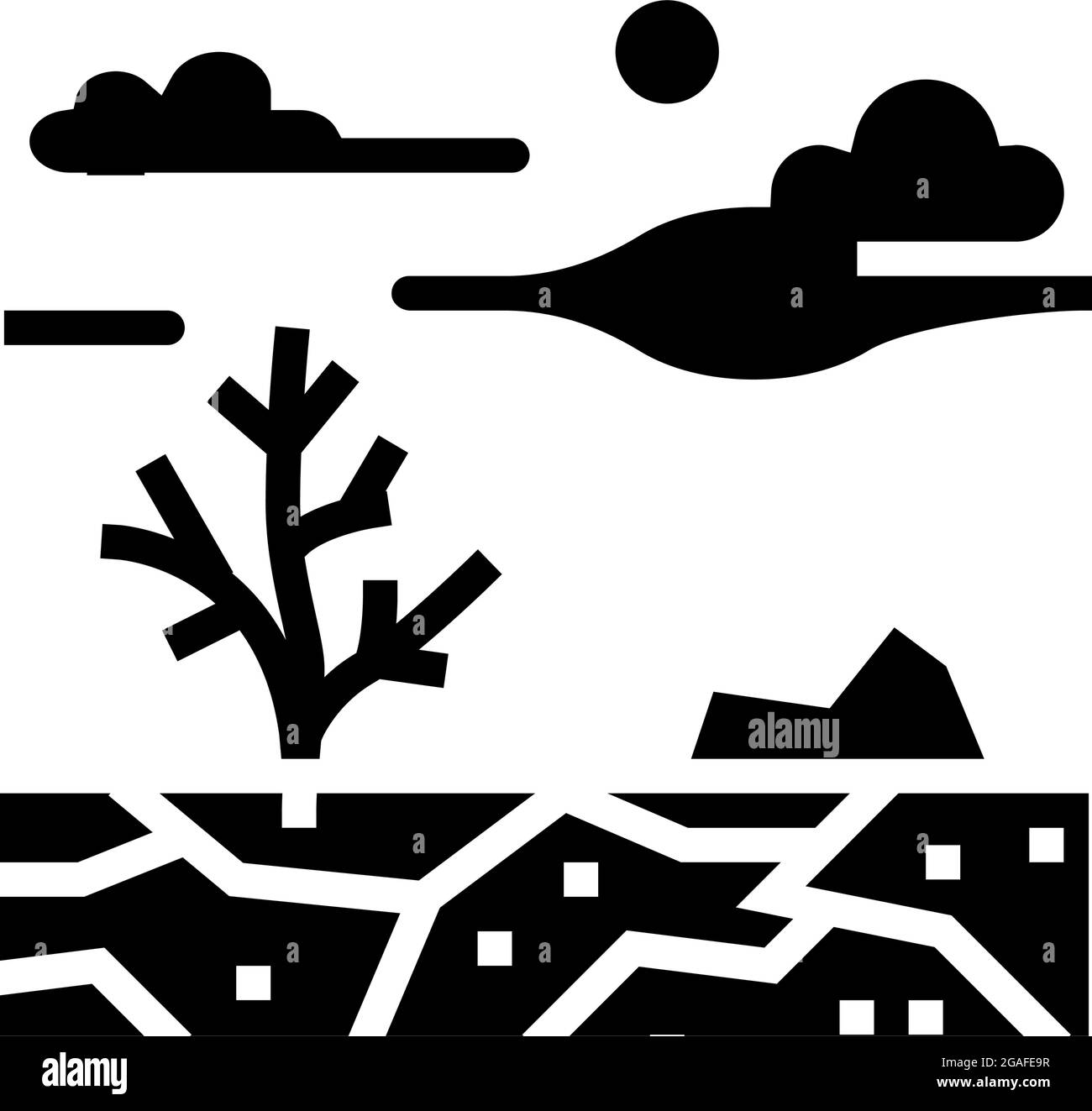 barren land glyph icon vector illustration Stock Vector Image & Art - Alamy