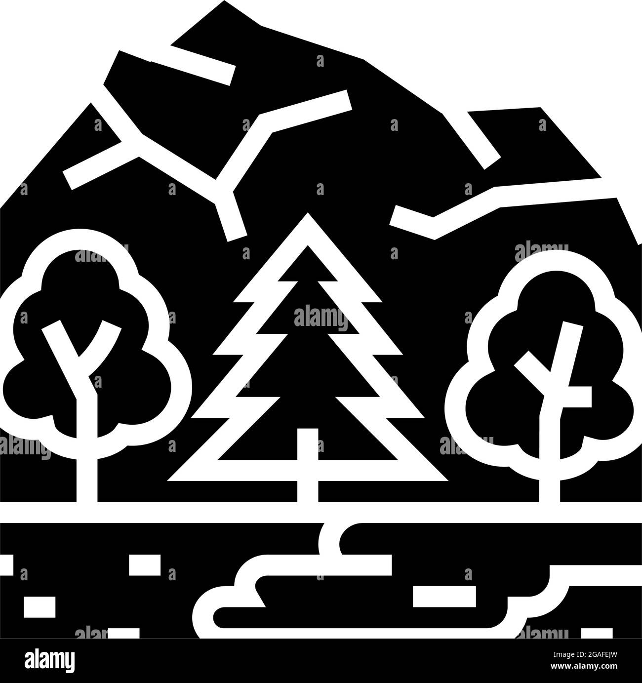 Tundra and taiga forest Black and White Stock Photos & Images - Alamy